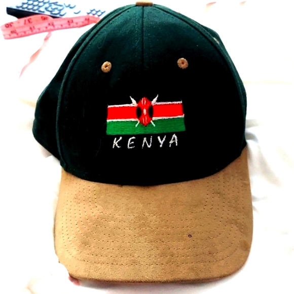 Accessories | Kenya Flag Leather Peak Cap Kes Adj | Poshmark